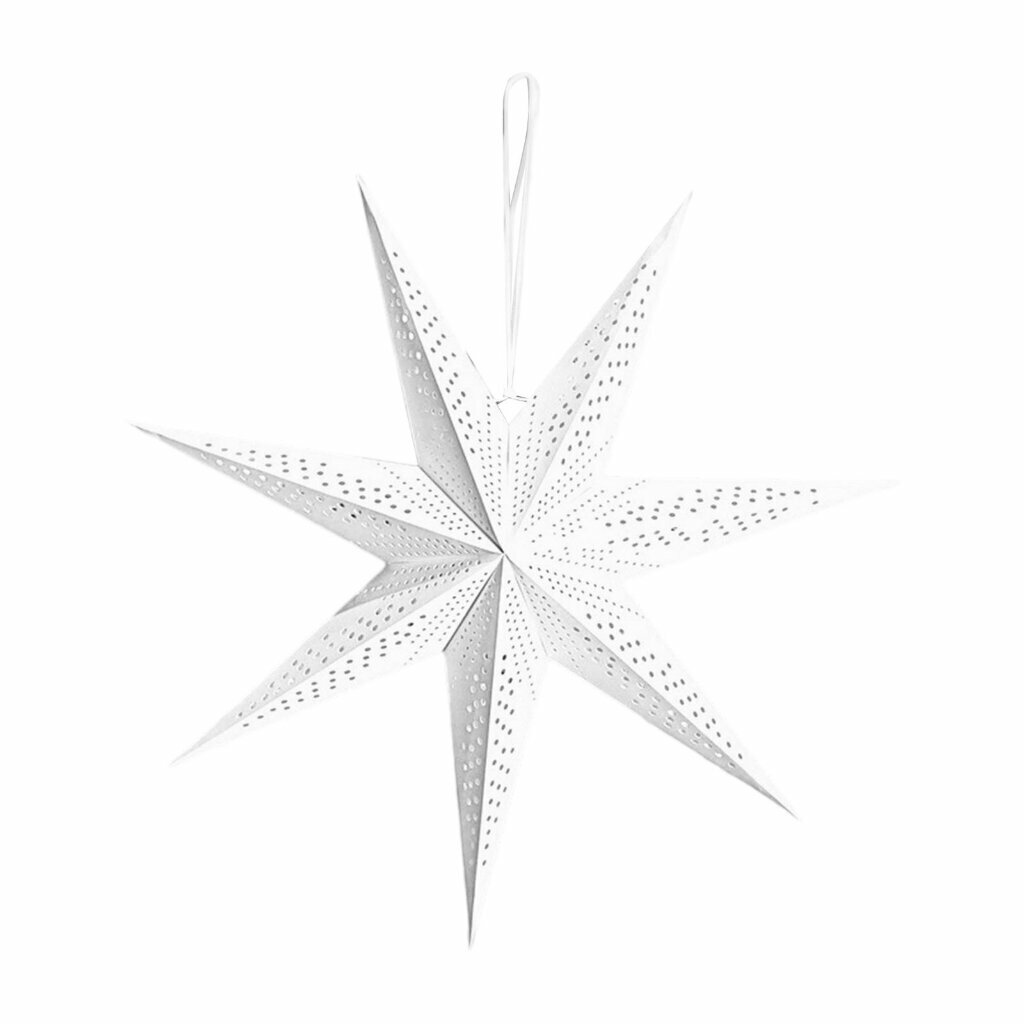 3 Рождественских бумажных семиконечных звездных потолочных украшения Праздничные пустотелые бумажные звездные абажуры фонариков-полые точки размера