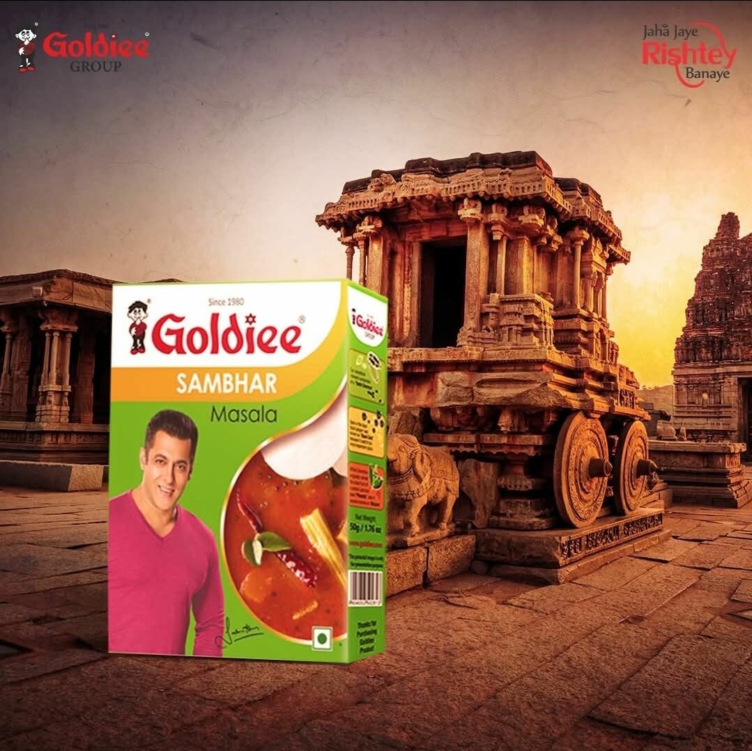 Sambhar masala Goldiee / Специи ( приправа) для Супов. 100гр. Индия.