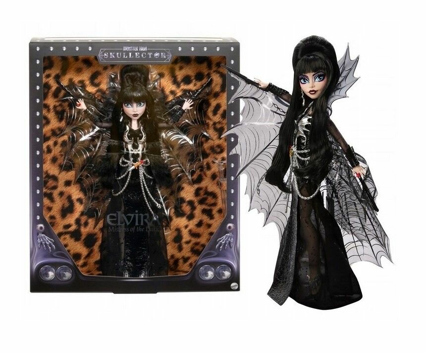 Шарнирная кукла Monster High Skullector Эльвира Elvira, Mistress of the Dark HYV99