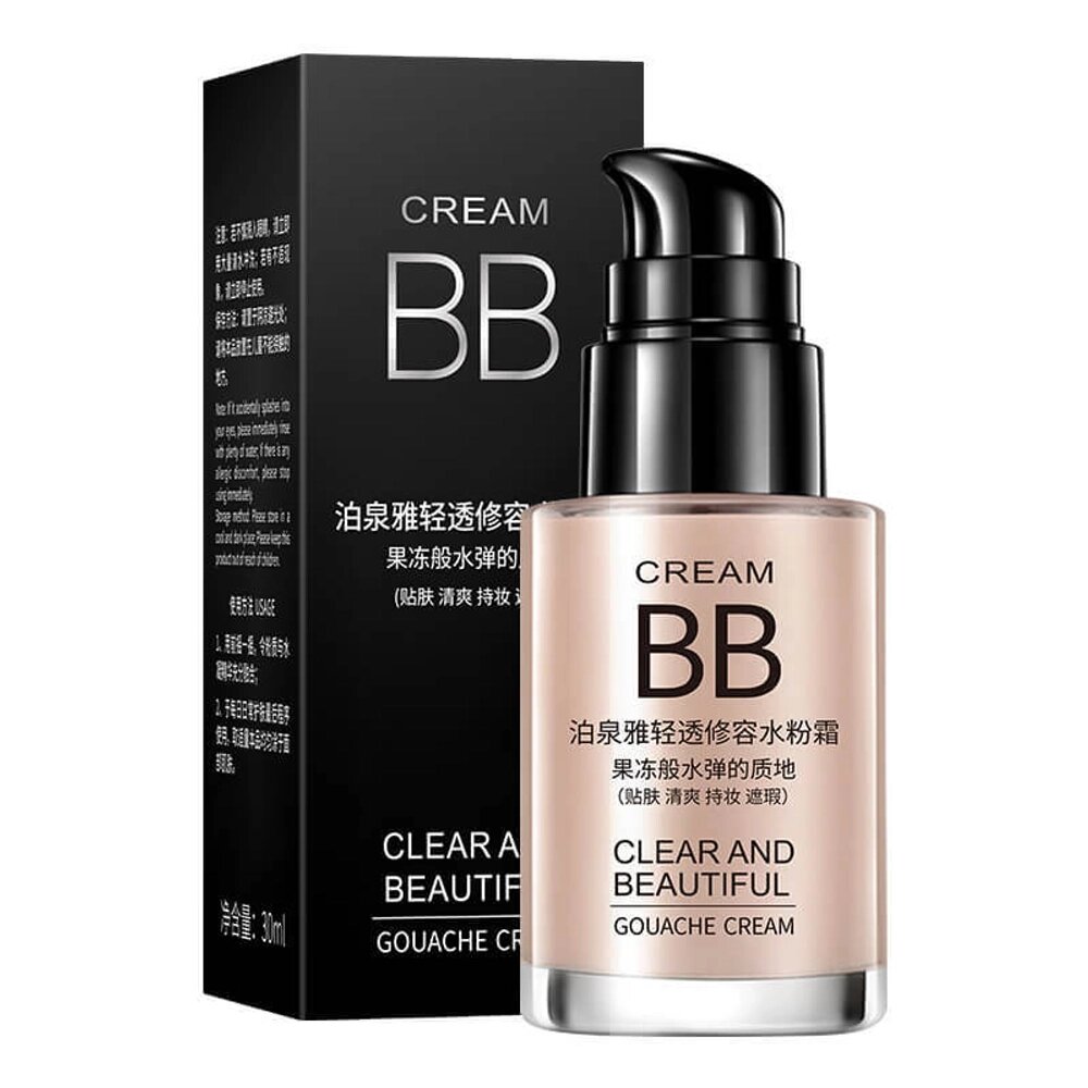 Cream BB, BIOAQUA (Тональный BB крем-консилер, основа для макияжа, слоновая кость), 30 г.