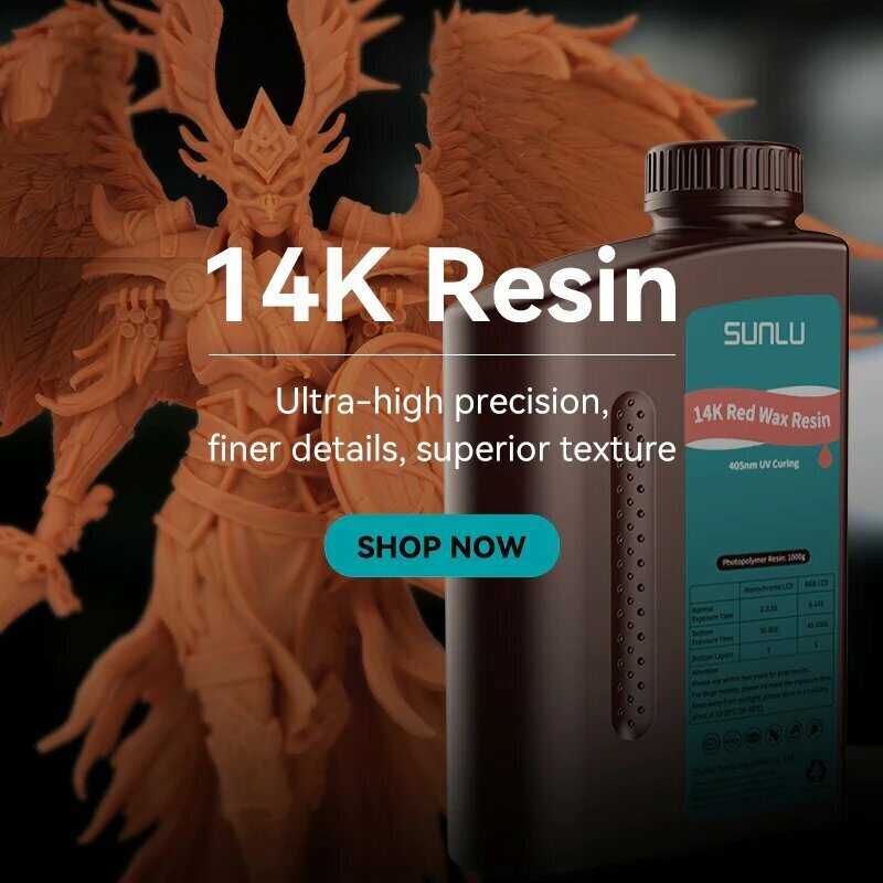 Смола Sunlu фотополимерная 14K Red Wax Ultra-High высокая детализация 1 кг.