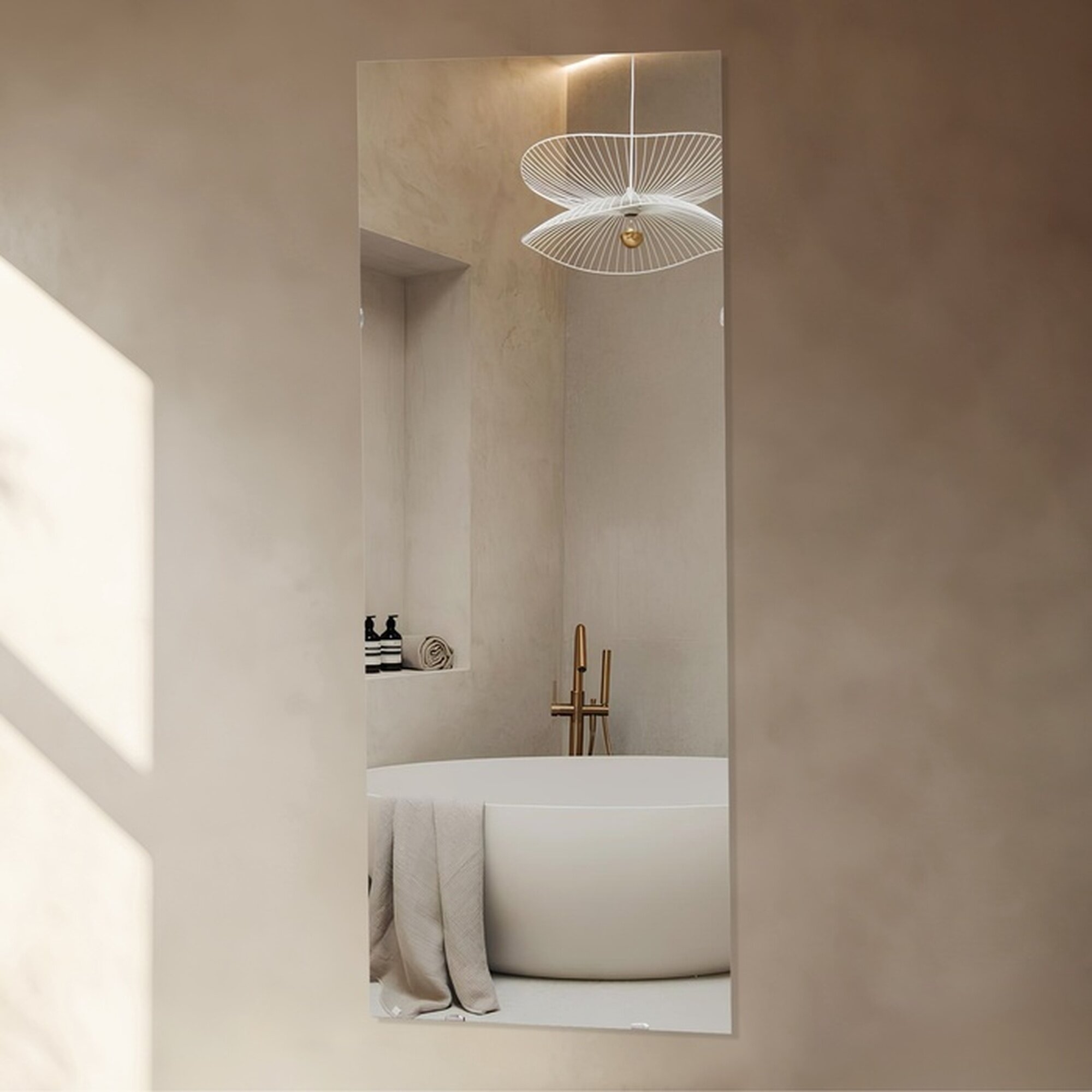 Зеркало настенное Сима-ленд, прямоугольное, серебристое, крепление на 4 зажима