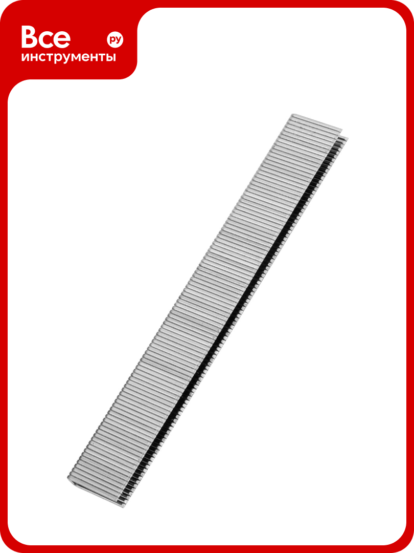 Скобы 18GA (5000 шт; 19 мм; 1.25х1х5.7 мм) для пневматического степлера MATRIX 57655, 1,25 х 1,0 мм, упаковке