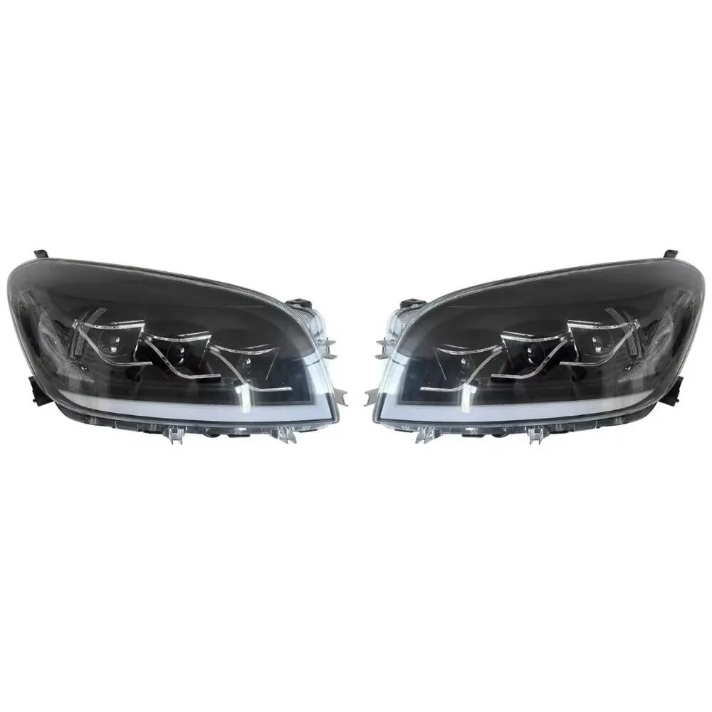 Пара автомобильных светодиодных фар в сборе для Toyota RAV4 2005-2008, дневные ходовые последовательные указатели поворота, двухсветодиодный проектор Hi/Lo Beam