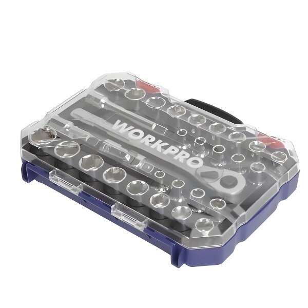 Набор торцевых головок 1/2", в кейсе, 30 шт. Workpro WP202525
