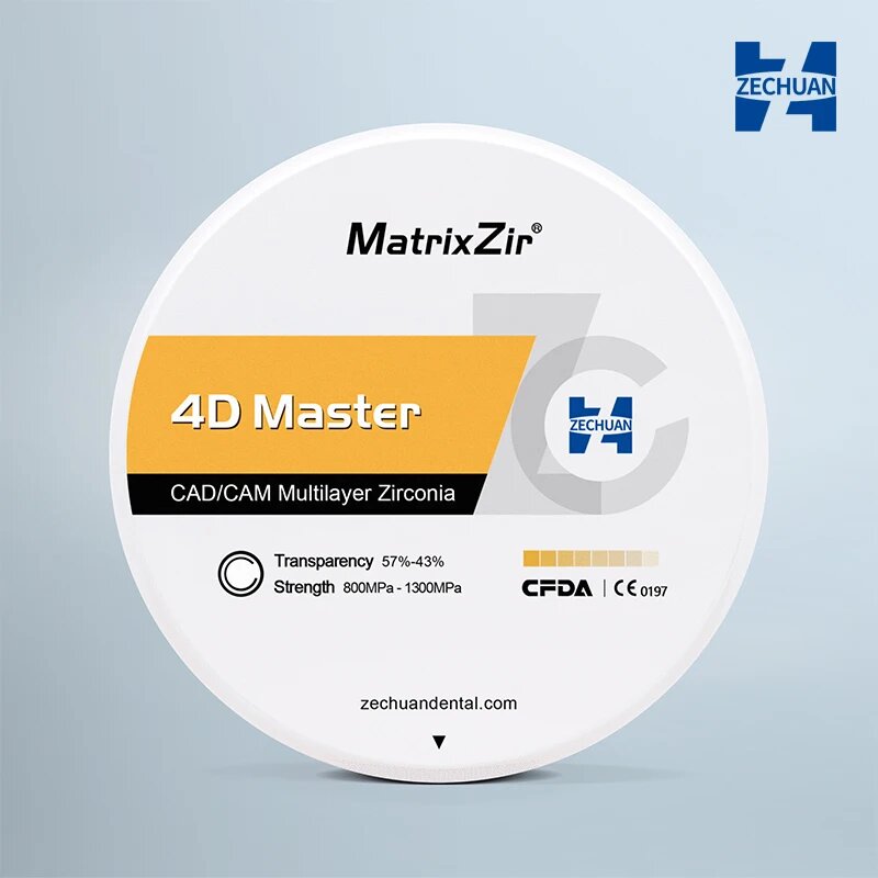 ZECHUAN Matrix Zir 4D Master CAD/CAM Циркониевые диски 12-30 мм 98x18mm, A3.5