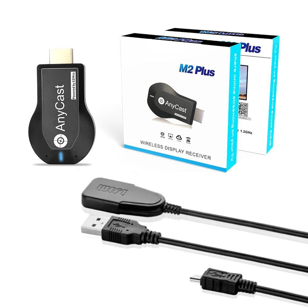 Беспроводной 1080P WiFi-дисплей, ТВ-тюнер, совместимый с HDMI, TV Stick M2 Plus для DLNA, Miracast, AnyCast и Airplay