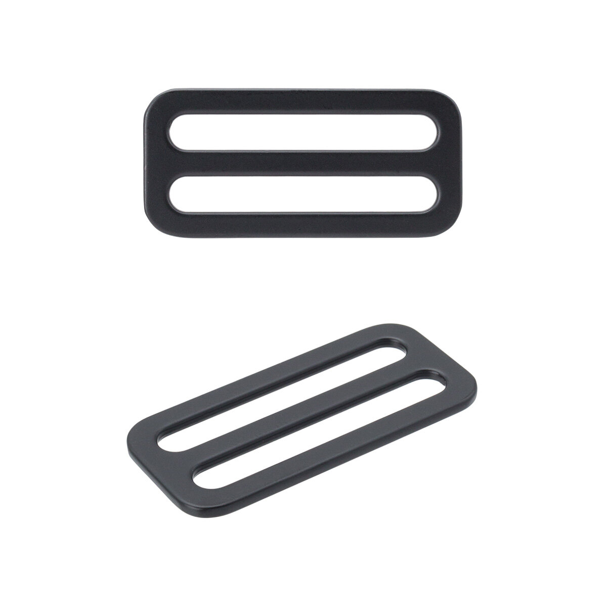 МВ 2343 Рамка-регулятор литая плоская 38мм (46*21,5мм) металл (M.Black черный матовый), 6 шт