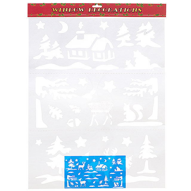 Трафарет на окно Рождественские истории 22*20 см, 6 шт, Peha, RD-55100