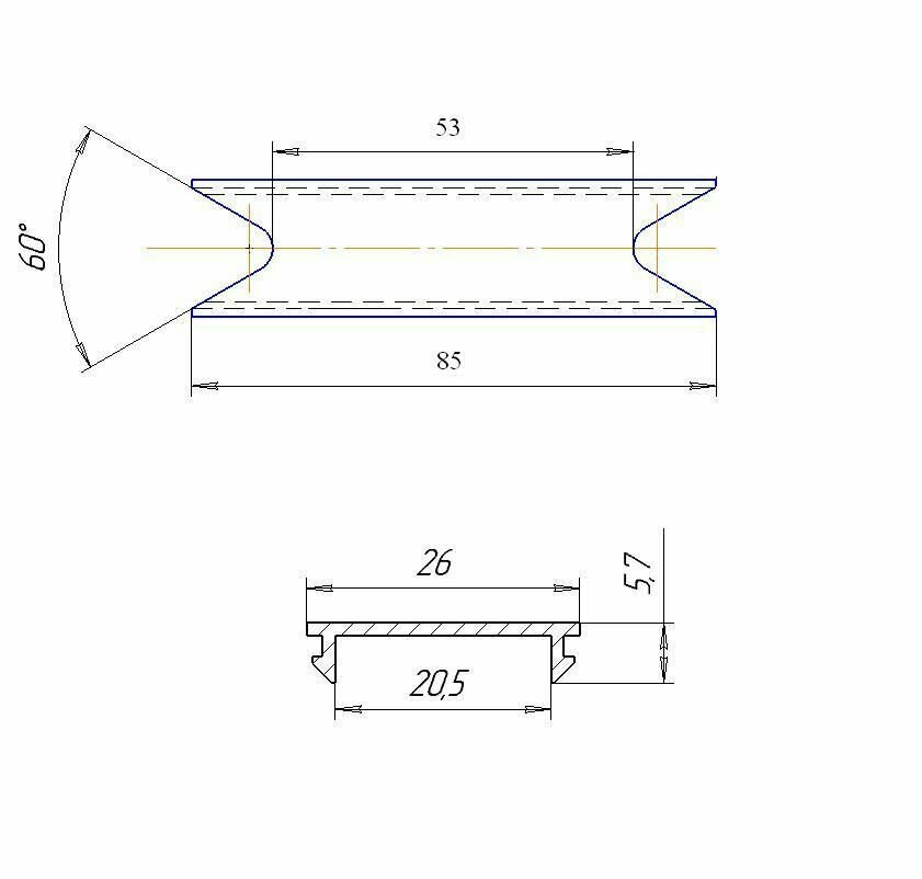 Проставка алюминиевая для решетчатого щита 91,5 мм, DH3579-1 - DoorHan