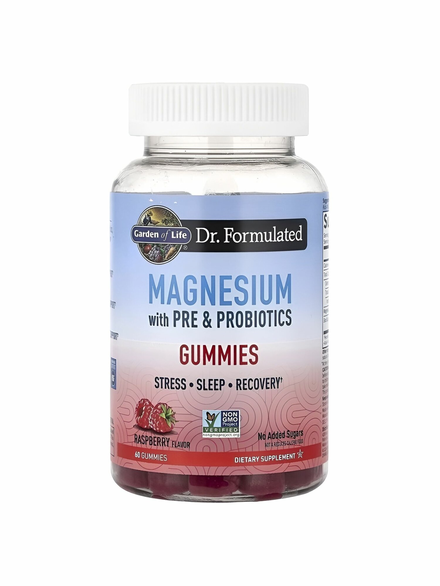 Garden of Life, Dr. Formulated, Магний с пребиотиками и пробиотиками, со вкусом малины, 60 жевательных таблеток