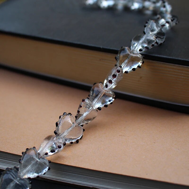 Набор бусин из муранского стекла Aixufashion 10 шт. Серебряный, Black