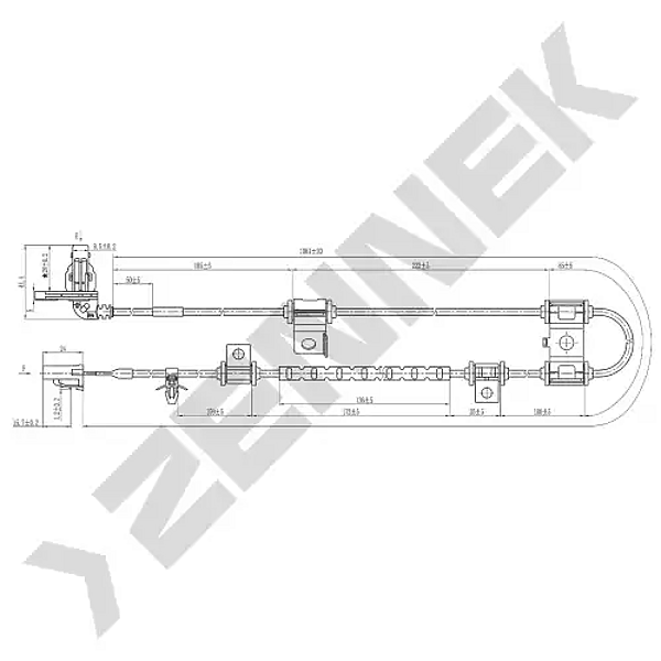 ZENNEK DAS0076 датчик abs