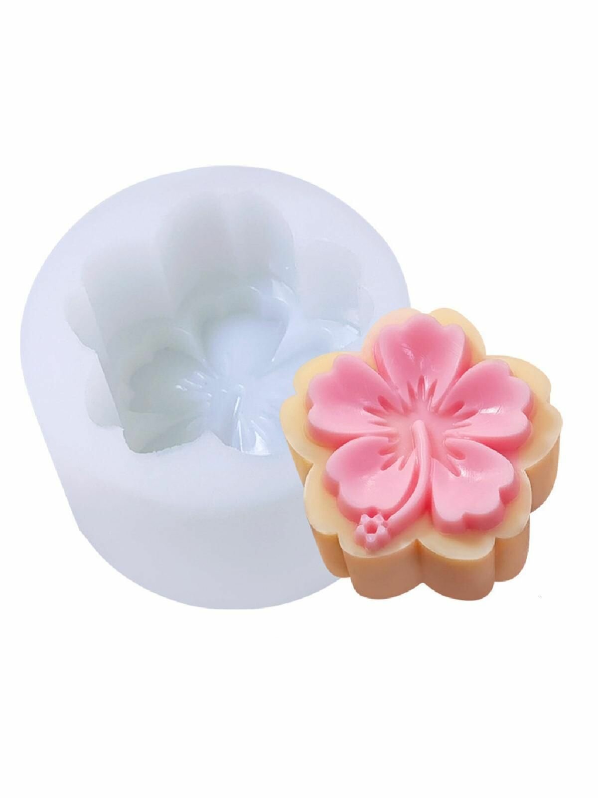 1 кусочек новой силиконовой формы для лунного пирога с кленовым листом в форме цветущей вишни на фестивале середины осени-Cherry Blossom 2