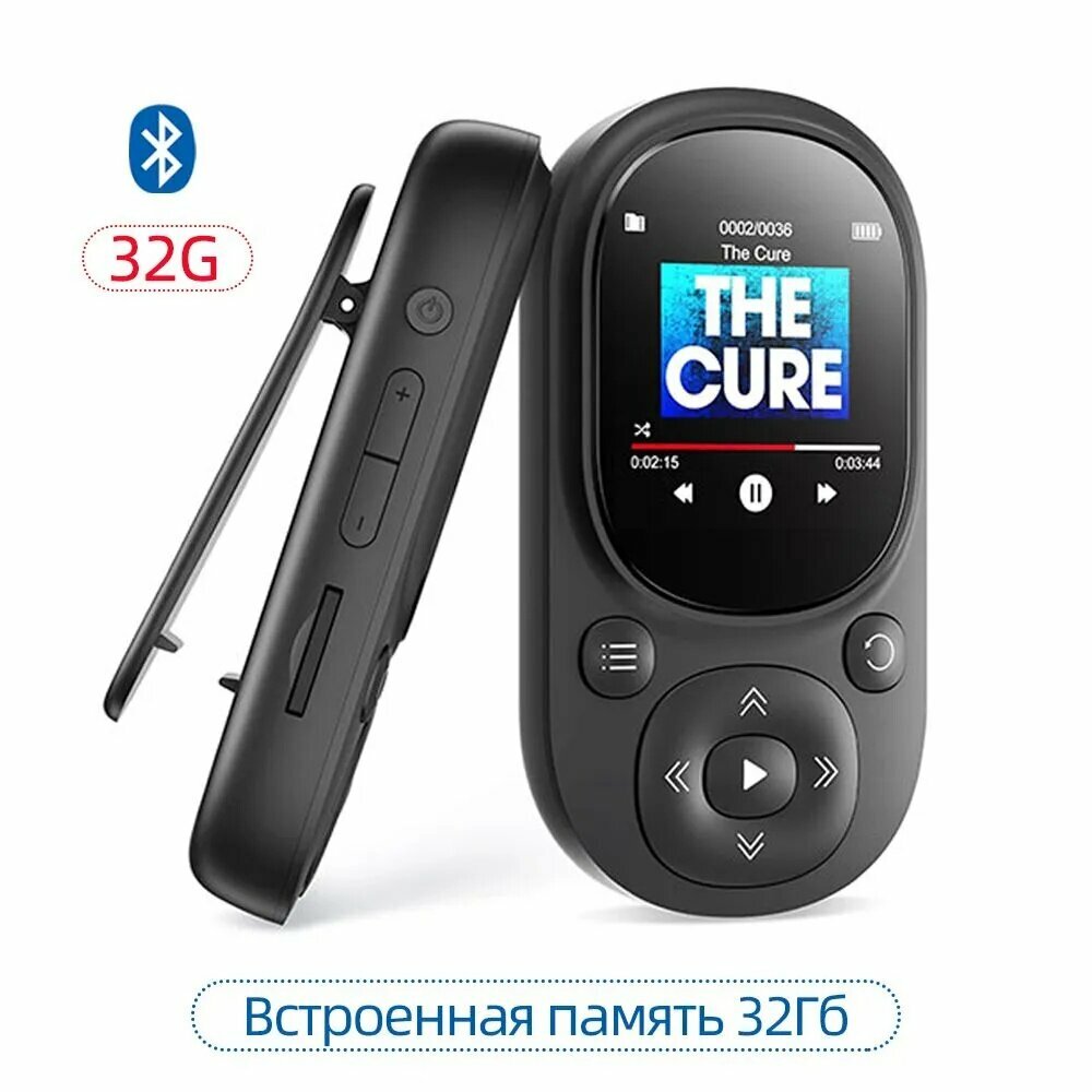BENJIE MP3-плеер 64 ГБ, черный