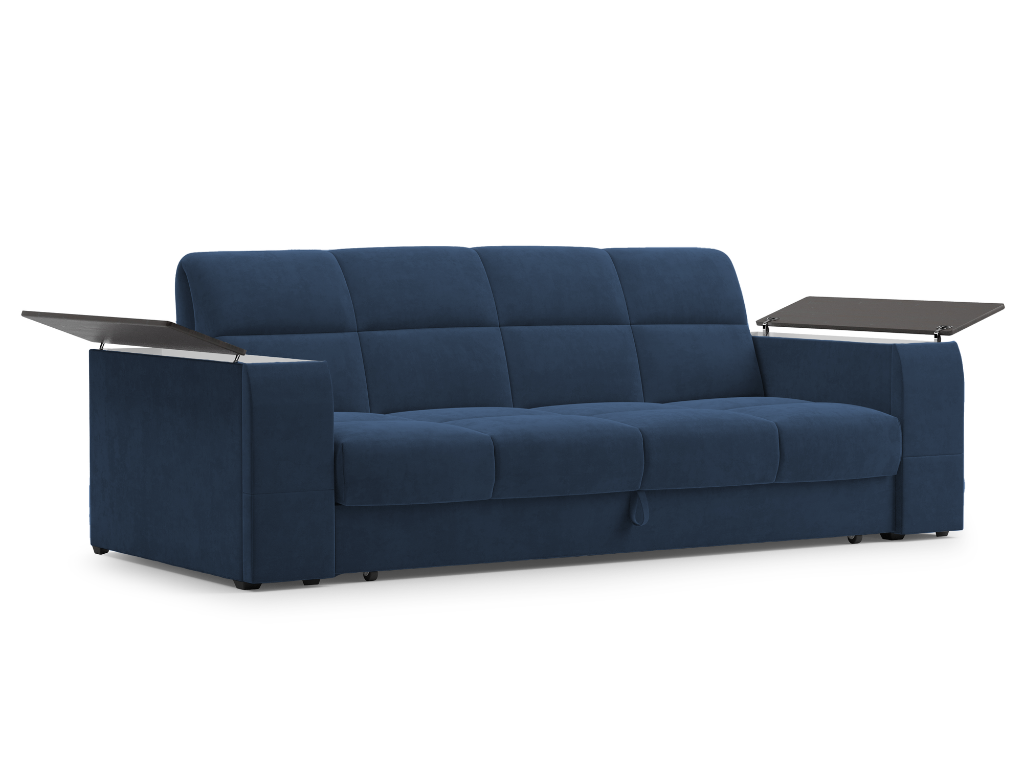 Диван-кровать Флай, аккордеон с ортопедическим основанием на НПБ, подлокотники короб+короб, 160*200, съемный чехол, велюр.