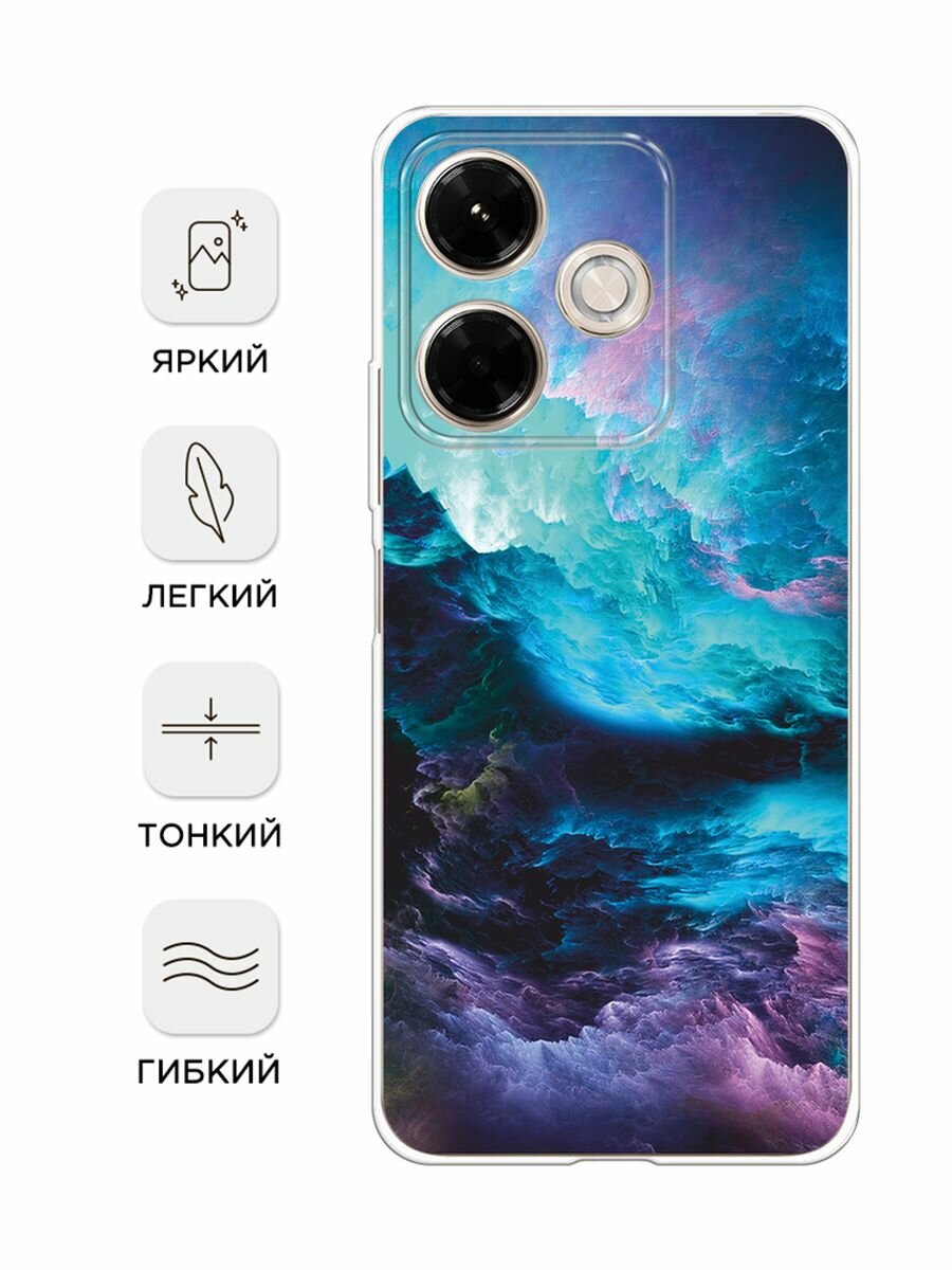 Чехол на Xiaomi Redmi 13X / Сяоми Редми 13X с принтом "Бирюзовое небо" — фото 1