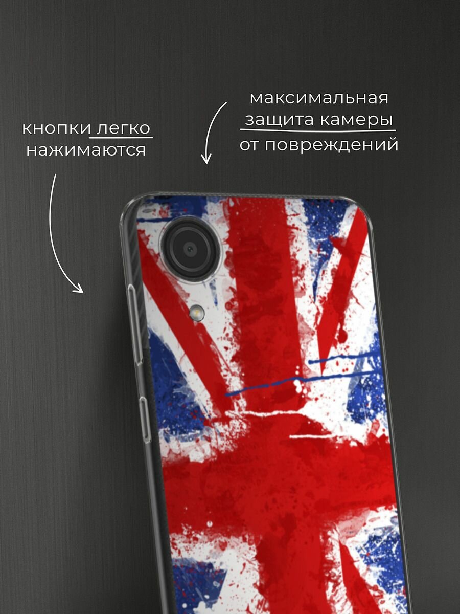 Чехол на Samsung Galaxy A03 Core / Самсунг Галакси А03 Core с принтом "Флаг Великобритании 2" — фото 1
