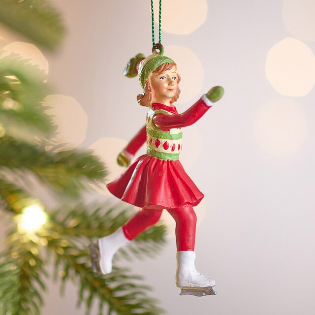 Елочная игрушка Девушка Летиция на коньках 10 см, Winter Deco, 1001082
