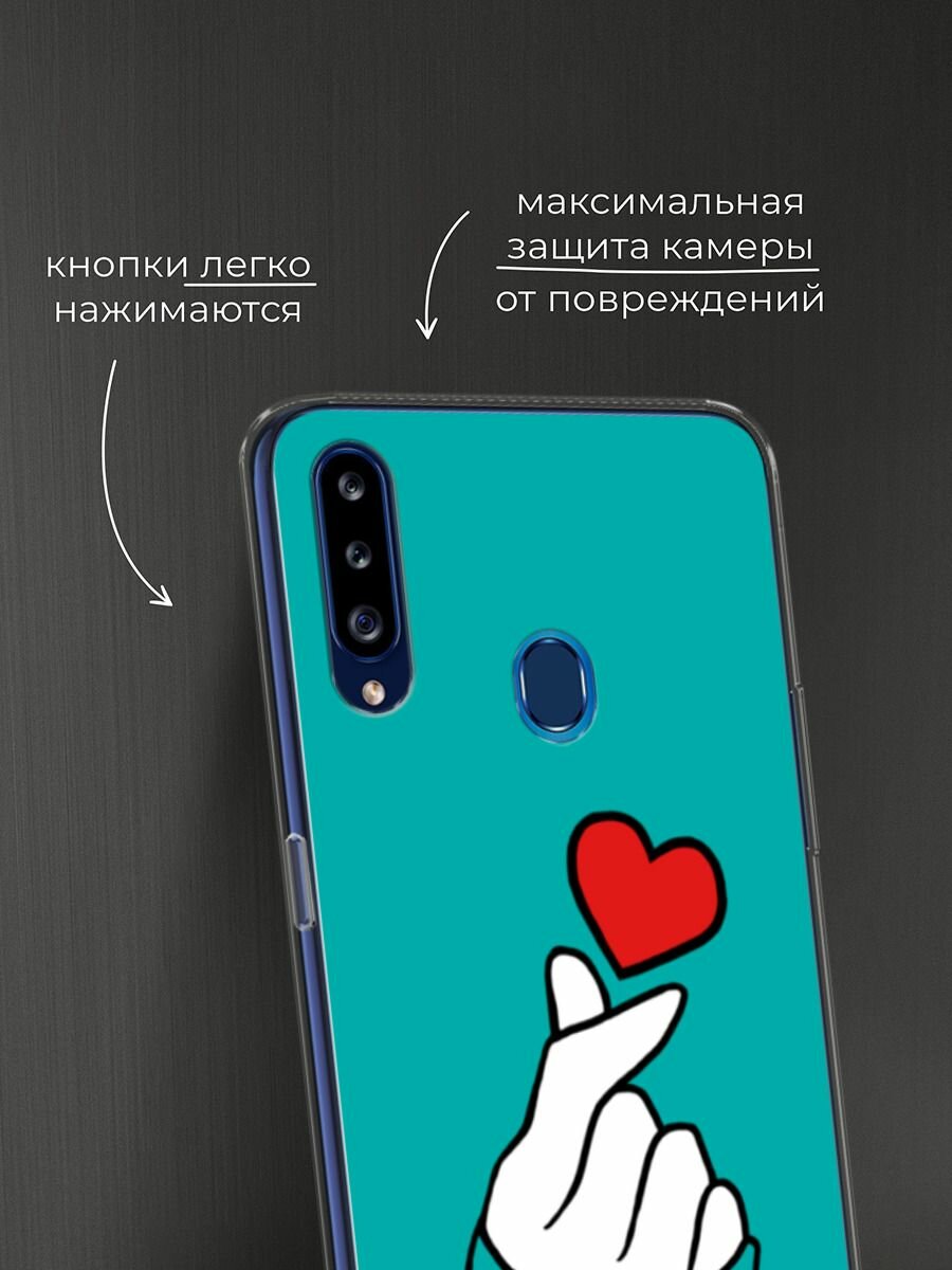 Чехол на Samsung Galaxy A20s / Самсунг Галакси A20s с принтом "Маленькое сердечко" — фото 1