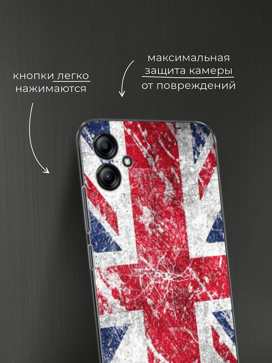 Чехол на Samsung Galaxy A04e / Самсунг A04e с принтом "Флаг британский" — фото 1