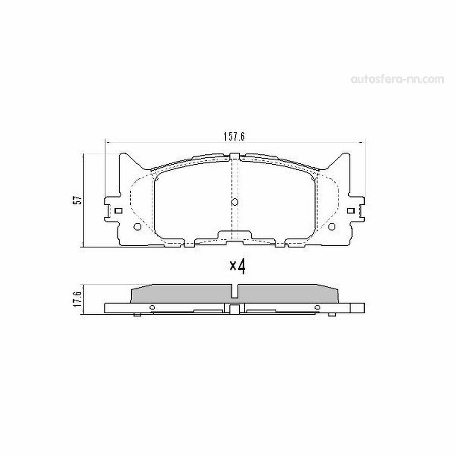 FREMAX FBP1617 колодки дисковые передн!\ Toyota Camry 06>, Lexus ES V 06>