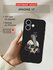 Черный матовый чехол на Apple iPhone 17 / Айфон 17 с принтом "Кобра и череп"