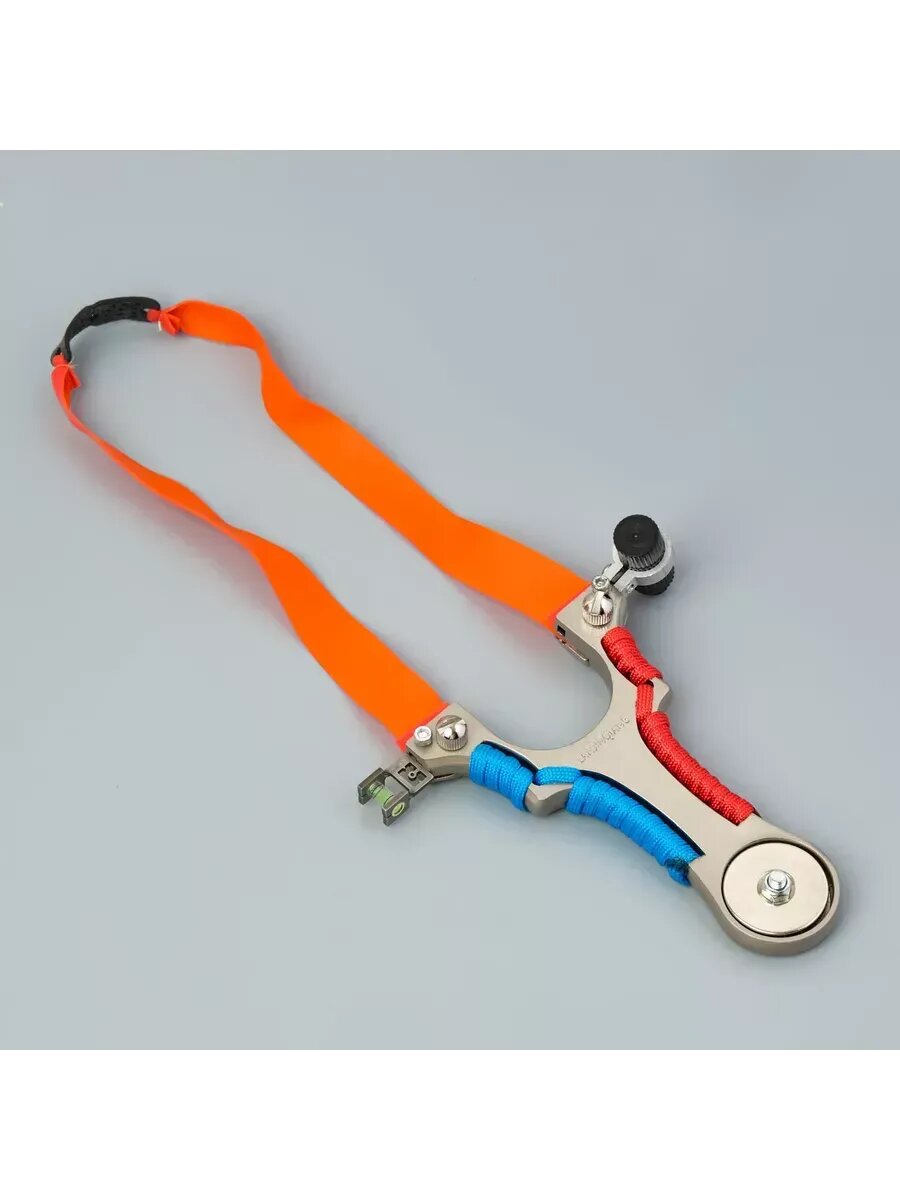 Рогатка для стрельбы мощная металлическая с целеуказателем