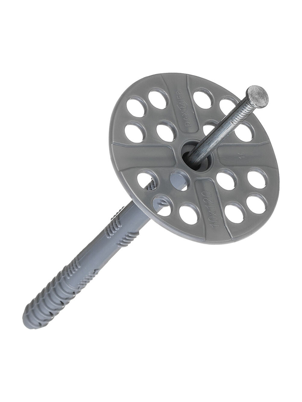 Дюбель для теплоизоляции 10х120 мм металлический гвоздь (250 шт.)