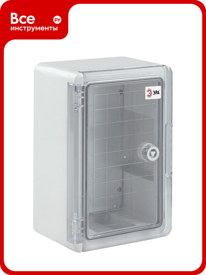 Щит ЭРА ЩМП-П 300х200х130, прозрачная дверь УХЛ1 IP65 IK10, пластиковый Б0052352, для сборки щитов автоматизации