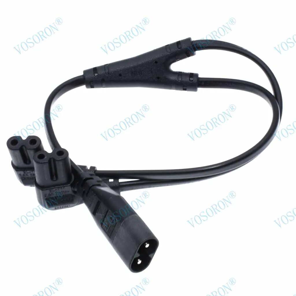 VOSORON Удлинитель питания IEC 320 C8 на 2 C7 черный