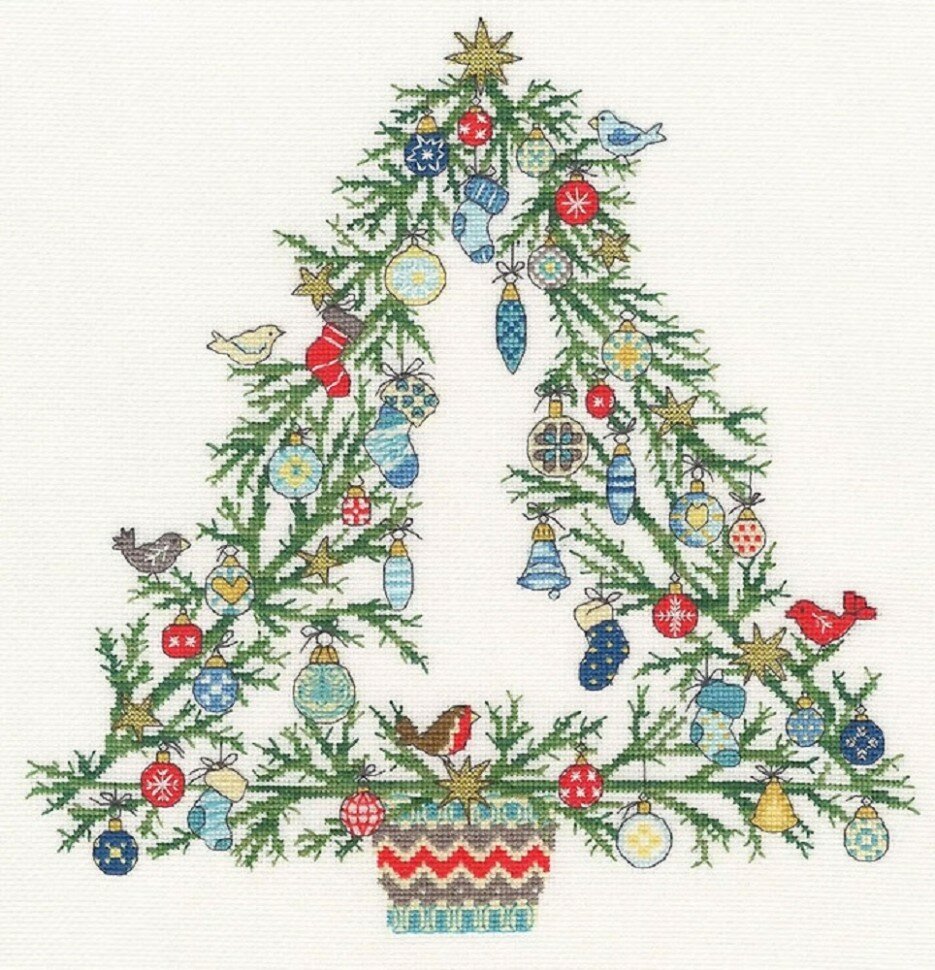 Набор для вышивания Bothy Threads #XX23 Tree Of Joy (Дерево Радости ), Счетный крест, 27 х 28 см