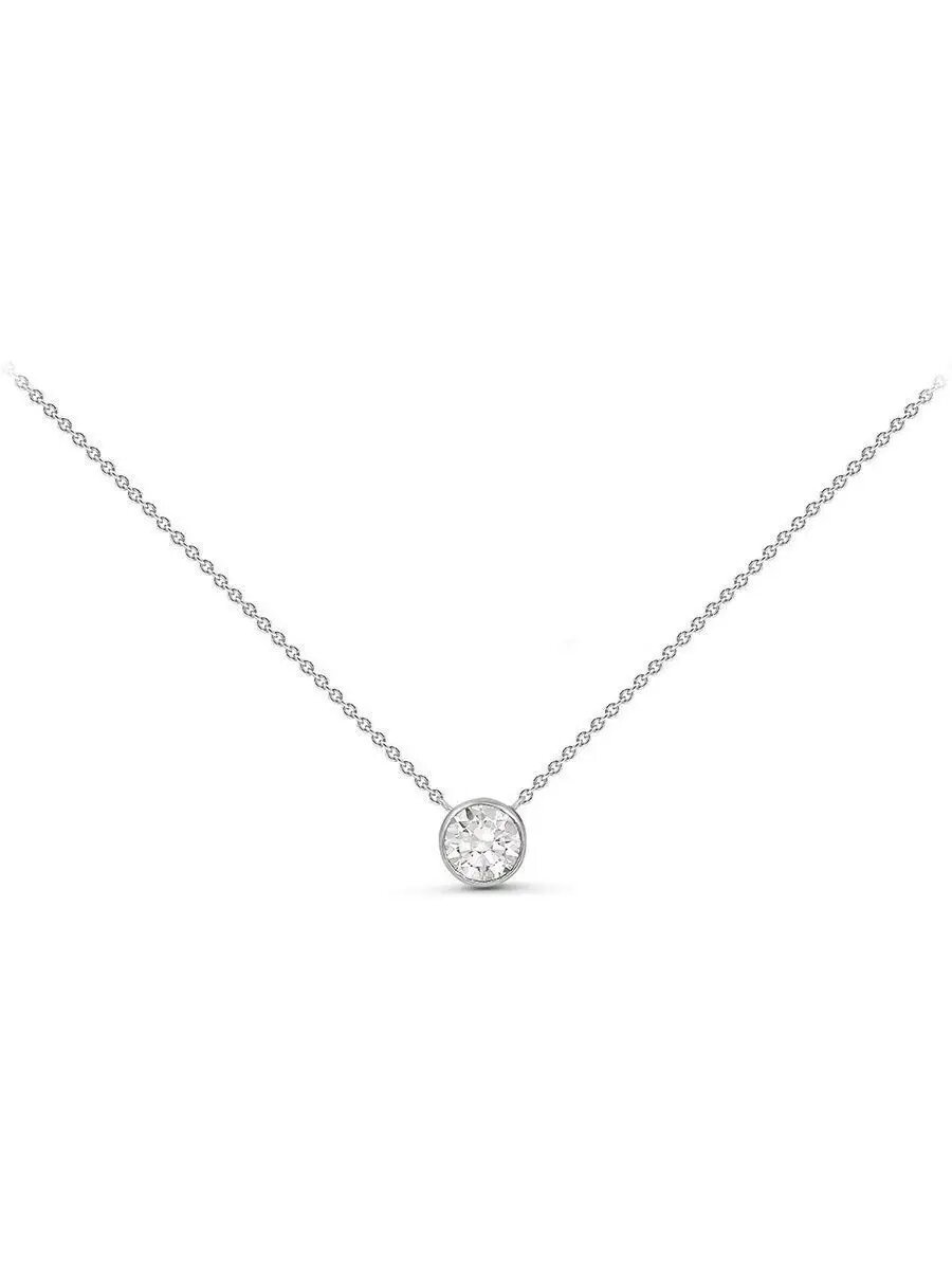 Колье, серебро, 925 проба, фианит