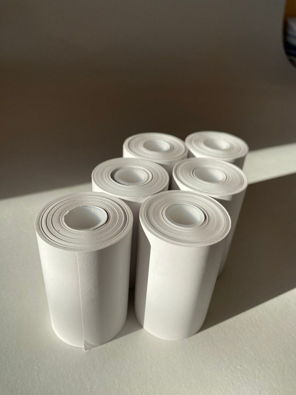 Чековая кассовая лента 57 мм, белая термобумага для кассы терминалов, длина 17 м, 6 рулонов