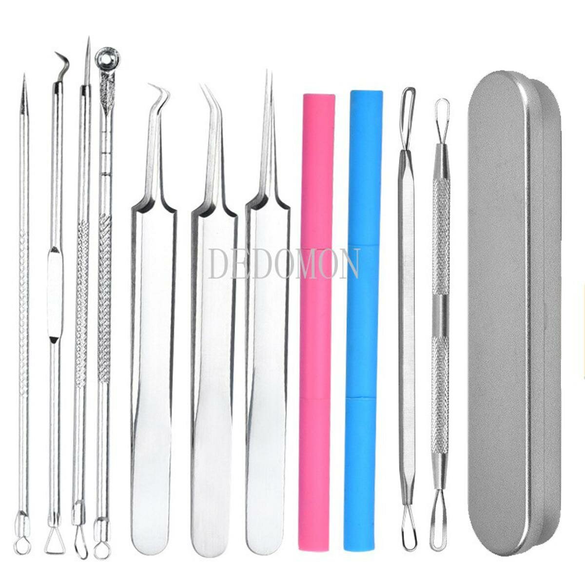 Набор для удаления угрей и прыщей с черными точками Инструмент для чистки лица Ложка игла для удаления угрей и прыщей