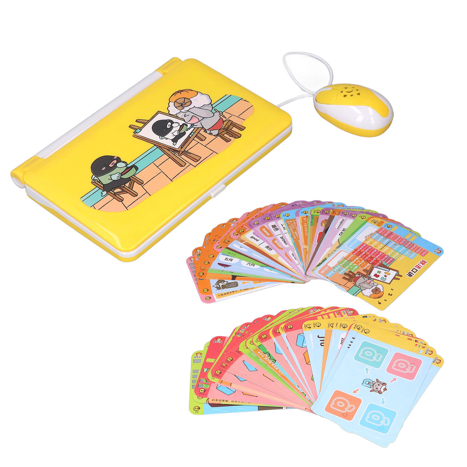 Детский обучающий ноутбук со звуковыми эффектами, обучающий английский математике, правописанию, дошкольный ноутбук для малышей, мальчиков и девочек