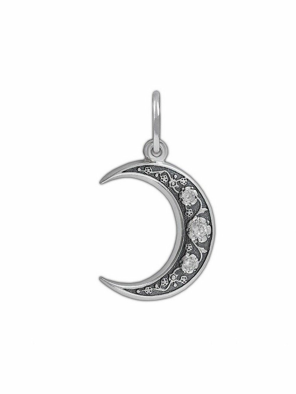 Подвеска, серебро, 925 проба, чернение, фианит