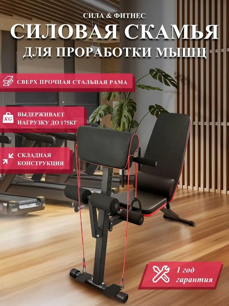 Сила & фитнес Силовая скамья, длина: 125 см, ширина: 42 см