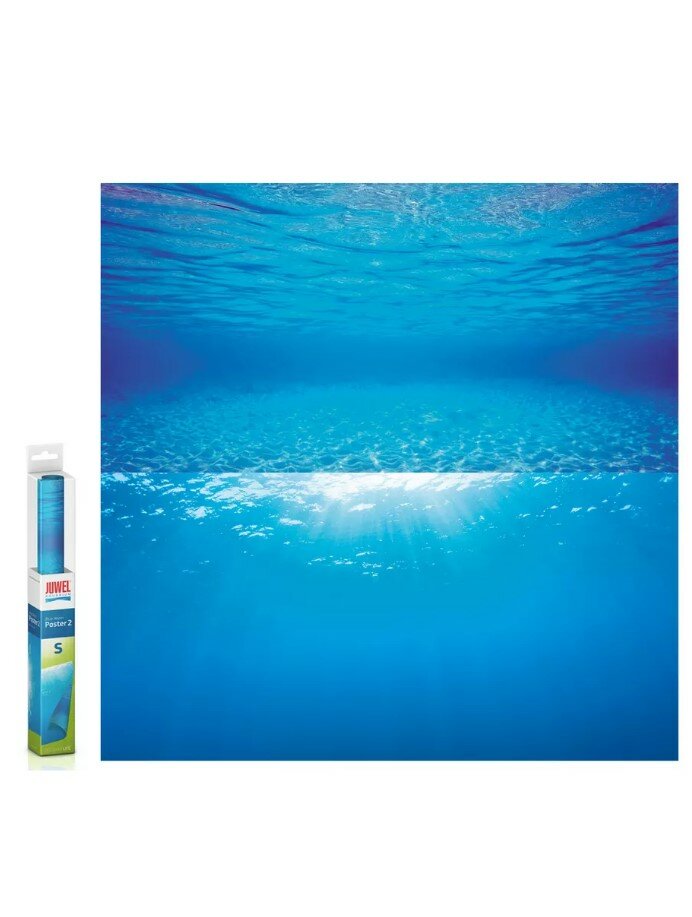 Фон-пленка Juwel "Poster2", голубая вода, двусторонний 60х30 см.