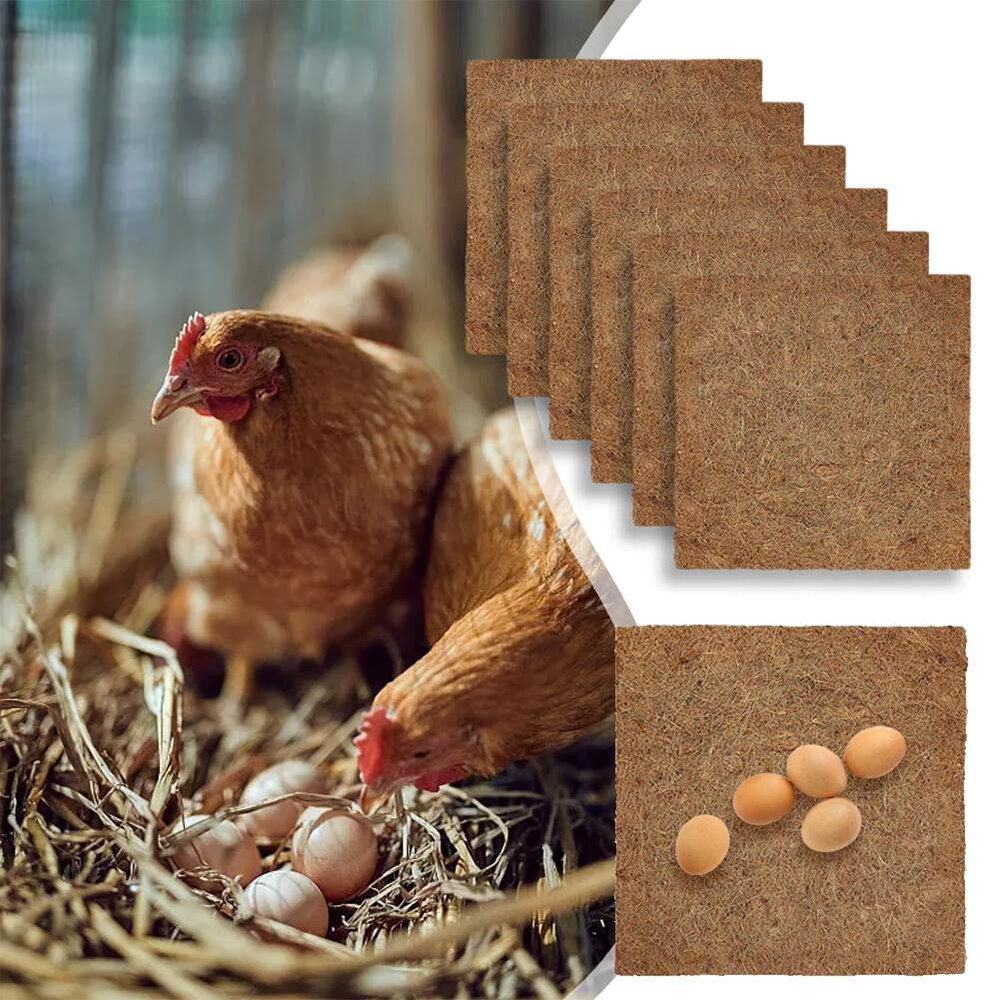 6x Натуральные Конопляные Подстилки Для Гнездования Цыплят Курятник Домашнее Животное Садовая Лужайка В Помещении На Открытом Воздухе