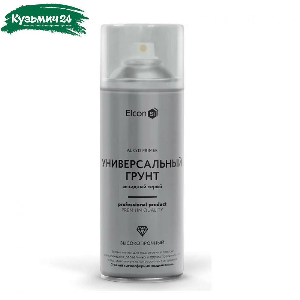 Грунт Elcon алкидный универсальный серый аэрозоль 520 мл