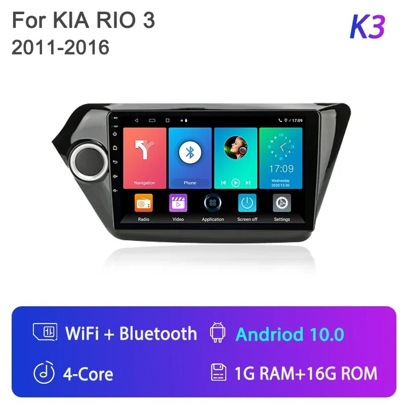Srnubi 2 Din Android 12 Carplay Автомобильный радиоприемник для Kia RIO 3 2011-2016 K3