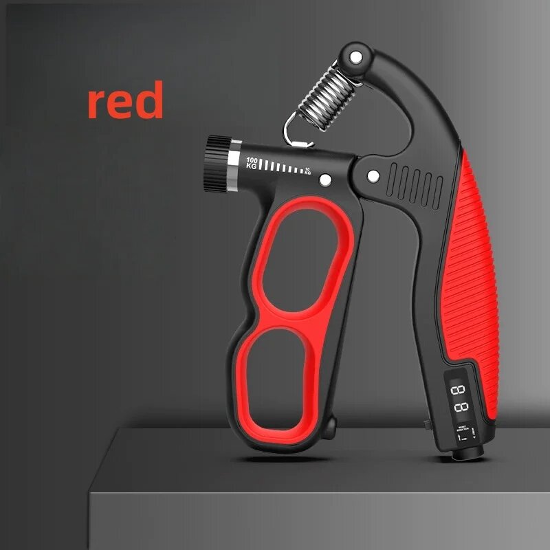 Регулируемый эспандер для рук 10-150 кг Красный, hand gripper-red