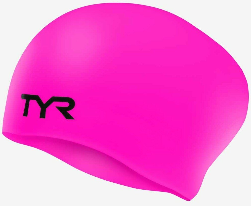 Шапочка для плавания TYR Long Hair Wrinkle-Free Silicone Cap (693 Розовый, O/S)