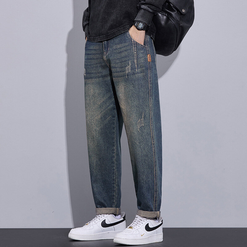 Слим тапер KLQ Круто Модные ретро-стиль харлемские брюки мужские широкие новинки стильные универсальные конические KLQ для молодых, Размер_31