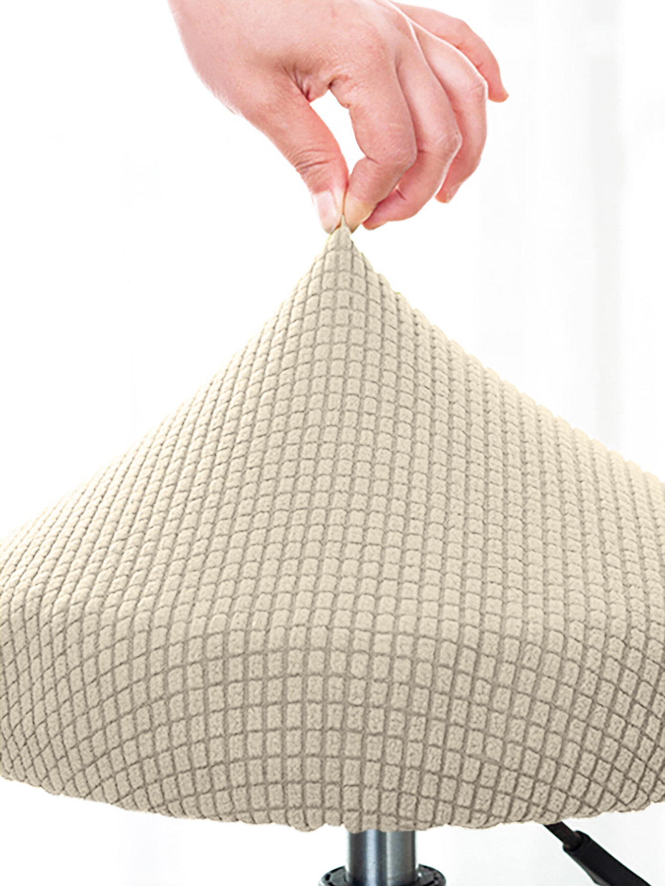 Чехол для круглого стула парикмахерской из кросс-бордерного ткани эластичный универсальный увеличенный чехол для барного стула антискользящий стираемый чехол для поднимающегося круглого стула (Беговая флис, Набор круглых стульев)