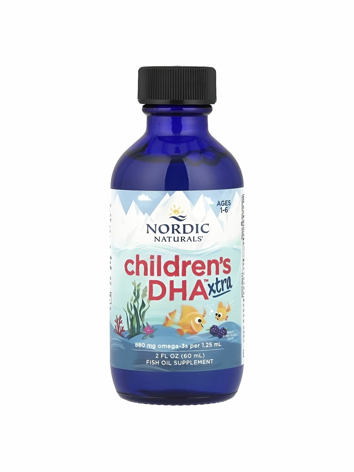 Nordic Naturals, Омега-3 для детей 1-6 лет, 60 мл, DHA 880мг, вкус ягодного пунша, 60 мл
