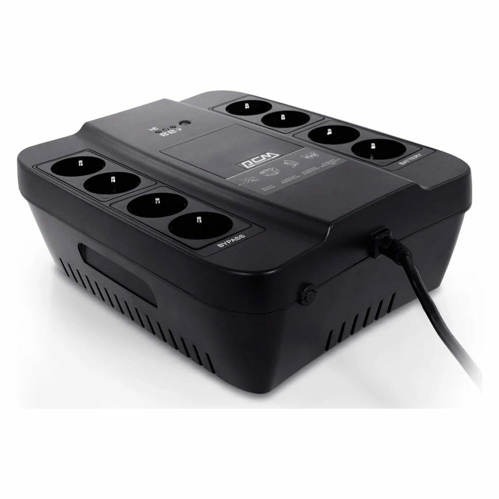 Источник бесперебойного питания Powercom Back-UPS SPIDER, OffLine, 1000VA / 550W, Tower, Schuko SPD-1000N