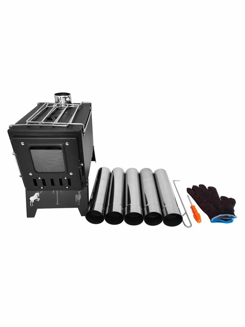 Печь для палатки отопительная походная палатки, рыбалки, охоты, бани, туризма малая