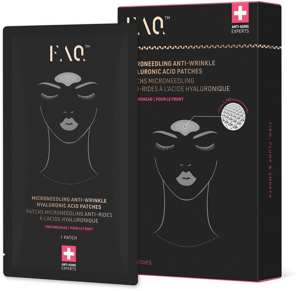 Foreo Патчи для лба от морщин с гиалуроновой кислотой FAQ Microneedling Anti-Wrinkle, 3 шт